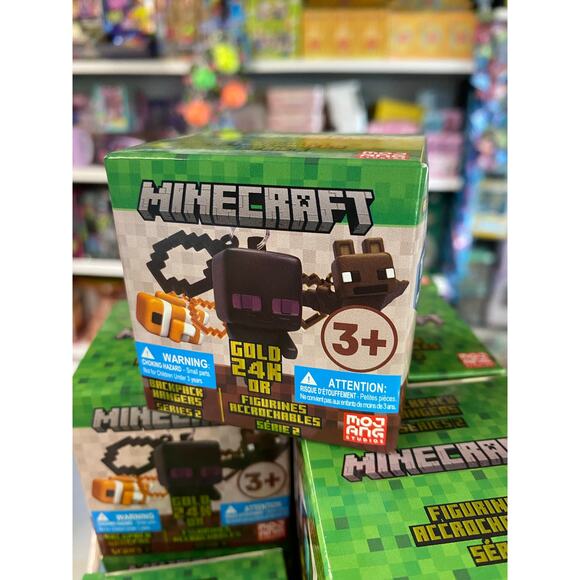 JustToys | Toys | Minecraft 24k Gold Backpack Hanger Series 2 Blind Box ...
